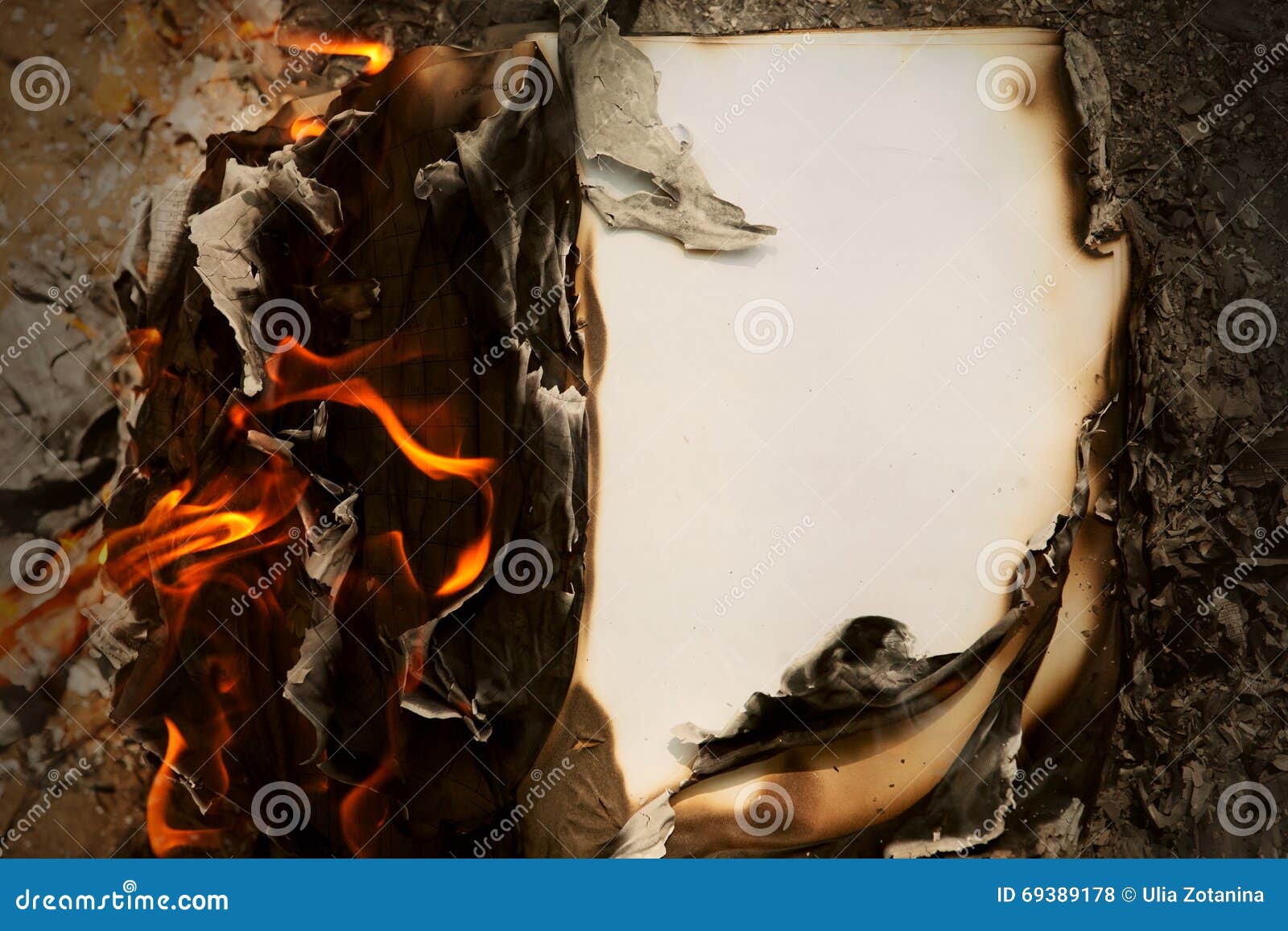 Burning Old Paper, Vintage Paper Stock Photo - Image of banner, copy ...