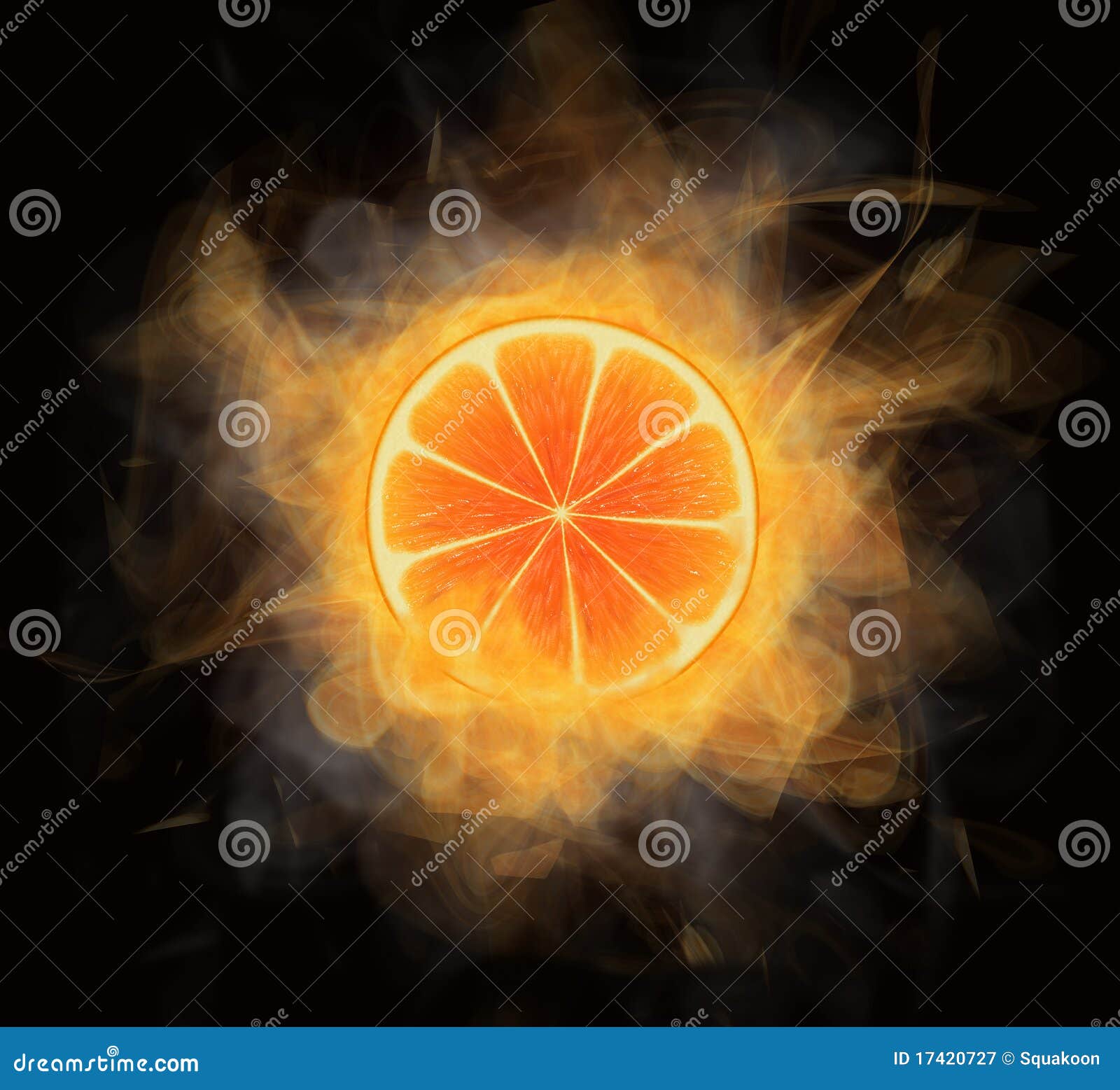 Burning orange stock illustration. Illustration of idea - 17420727