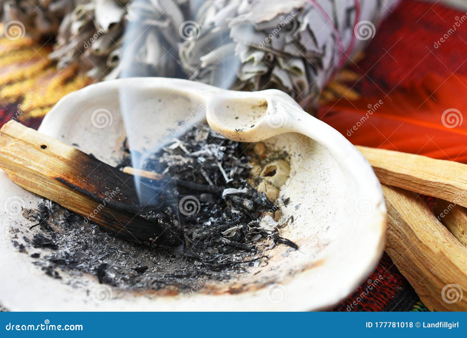 Burning Palo Santo Smudge Sticks Stock Photo - Image of detail, aroma ...