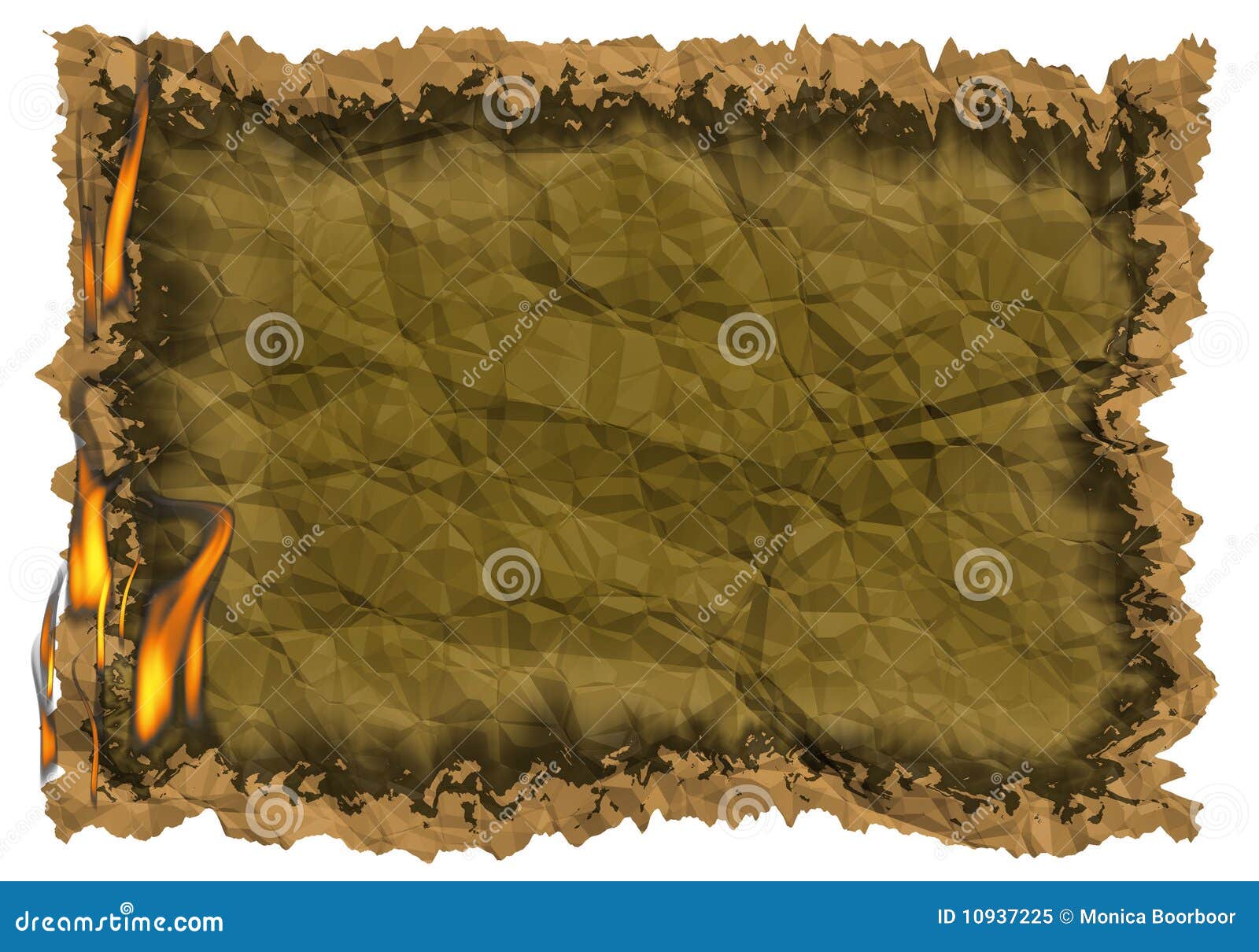 Burning Paper Hole, Edge, Frame With Fire Sparks Isolated On ...