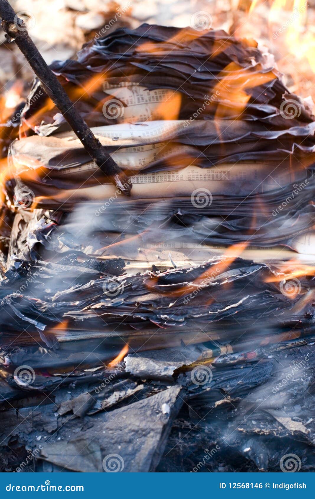 Burning paper stock photo. Image of author, ablaze, danger - 12568146