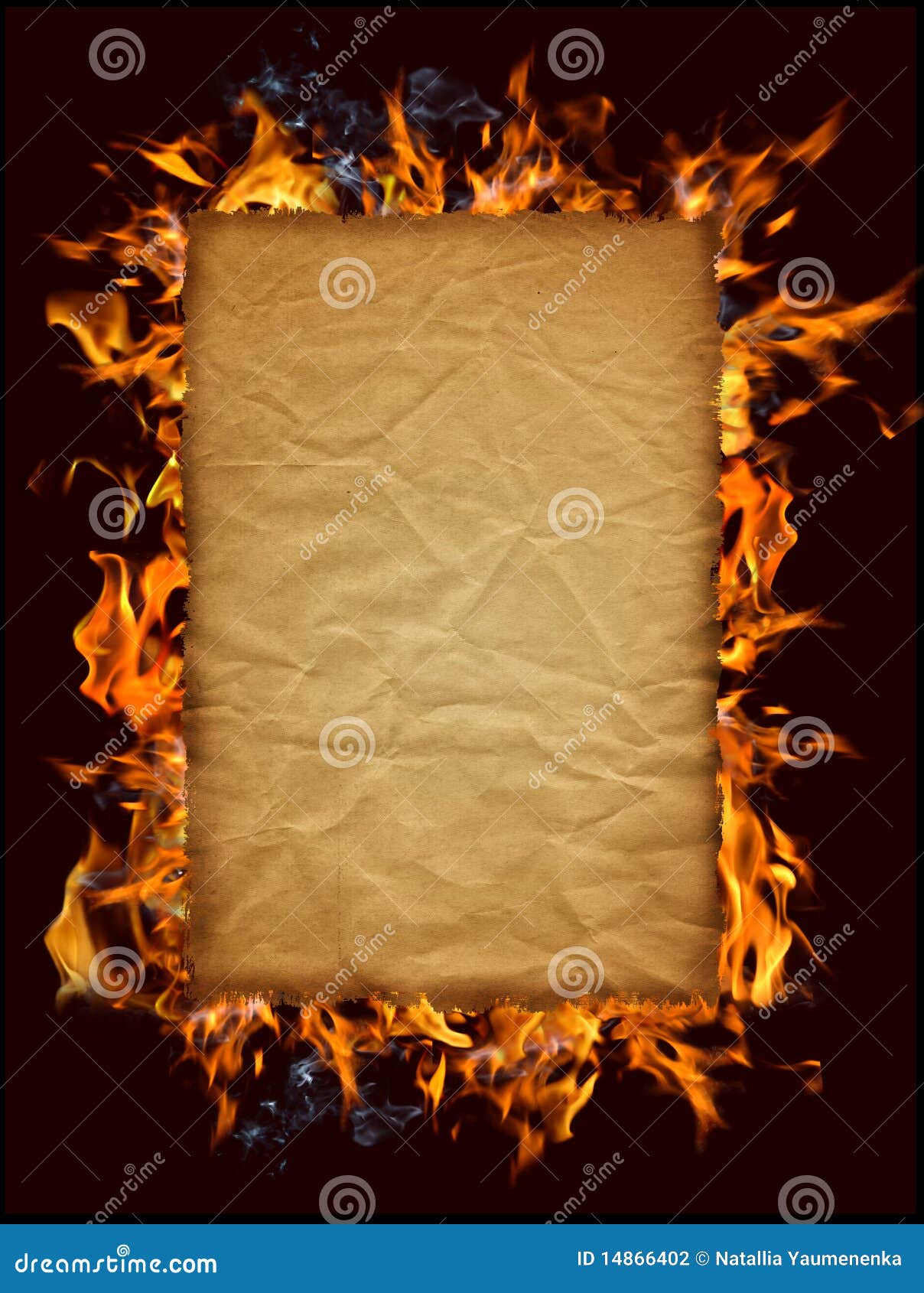 Burning paper stock photo. Image of abstract, burning - 14866402