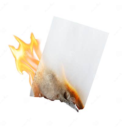 Burning paper stock image. Image of fire, charring, explosion - 17808121