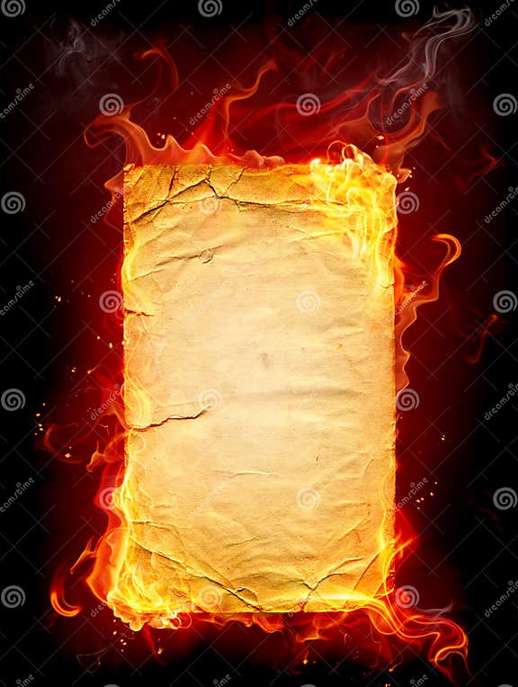 Burning paper stock illustration. Illustration of abstract - 8888328