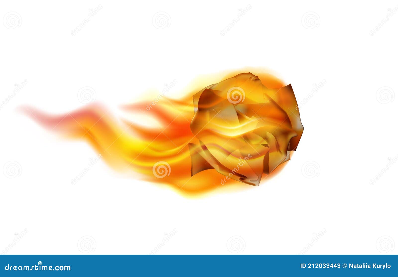 Burning Paper Ball, Crumpled Document Stock Vector - Illustration of ...