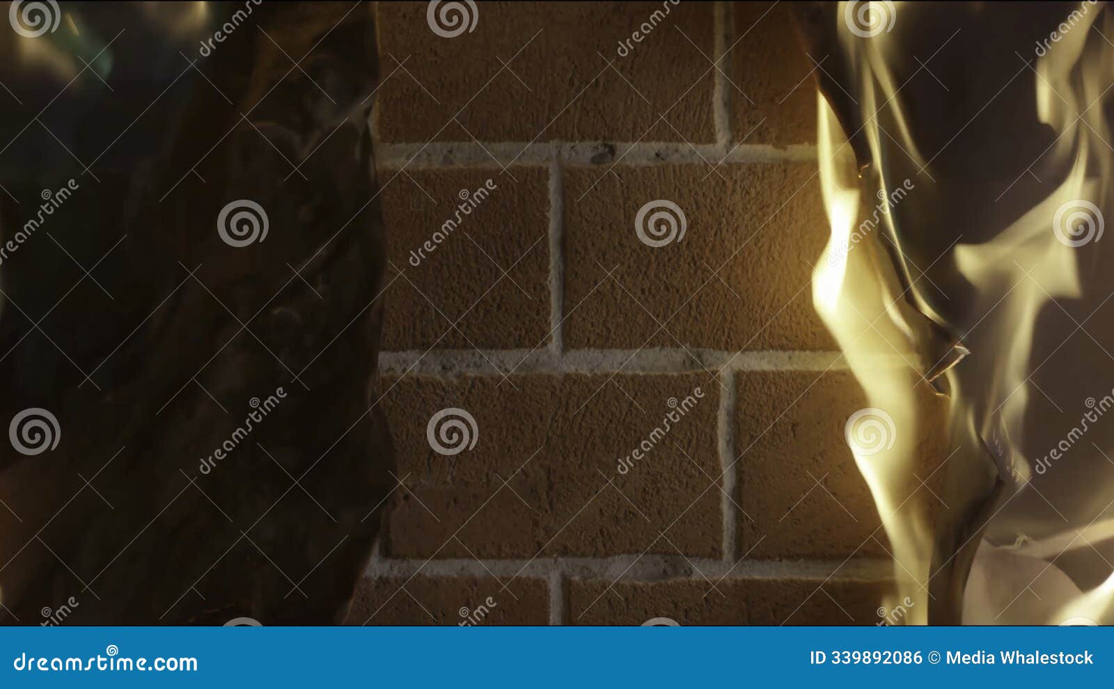 Burning Paper. Paper with Charred Edges on a Brick Wall Stock Photo ...