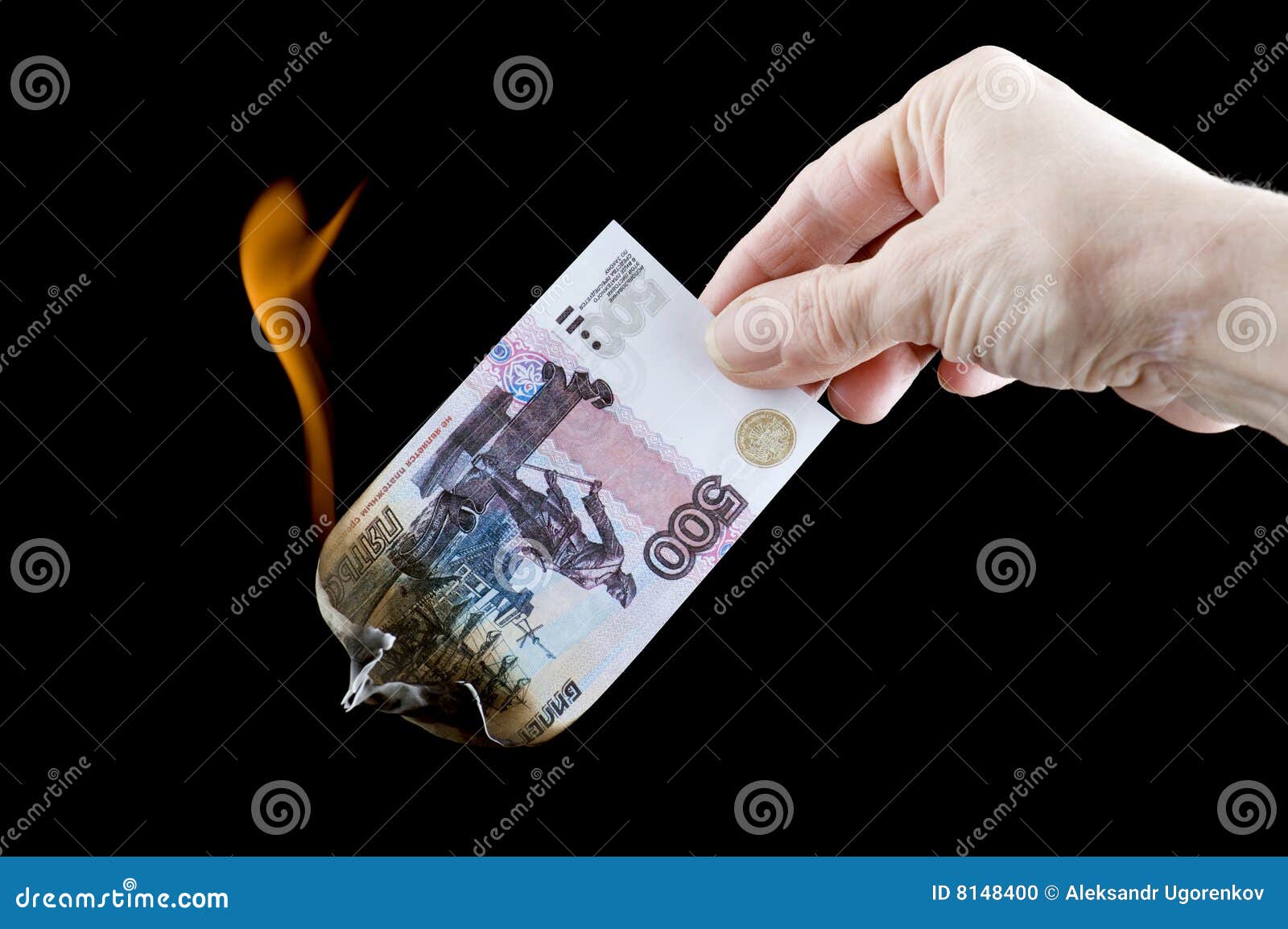 Burning Paper Currency Close Up Stock Photo - Image of finance, cash ...