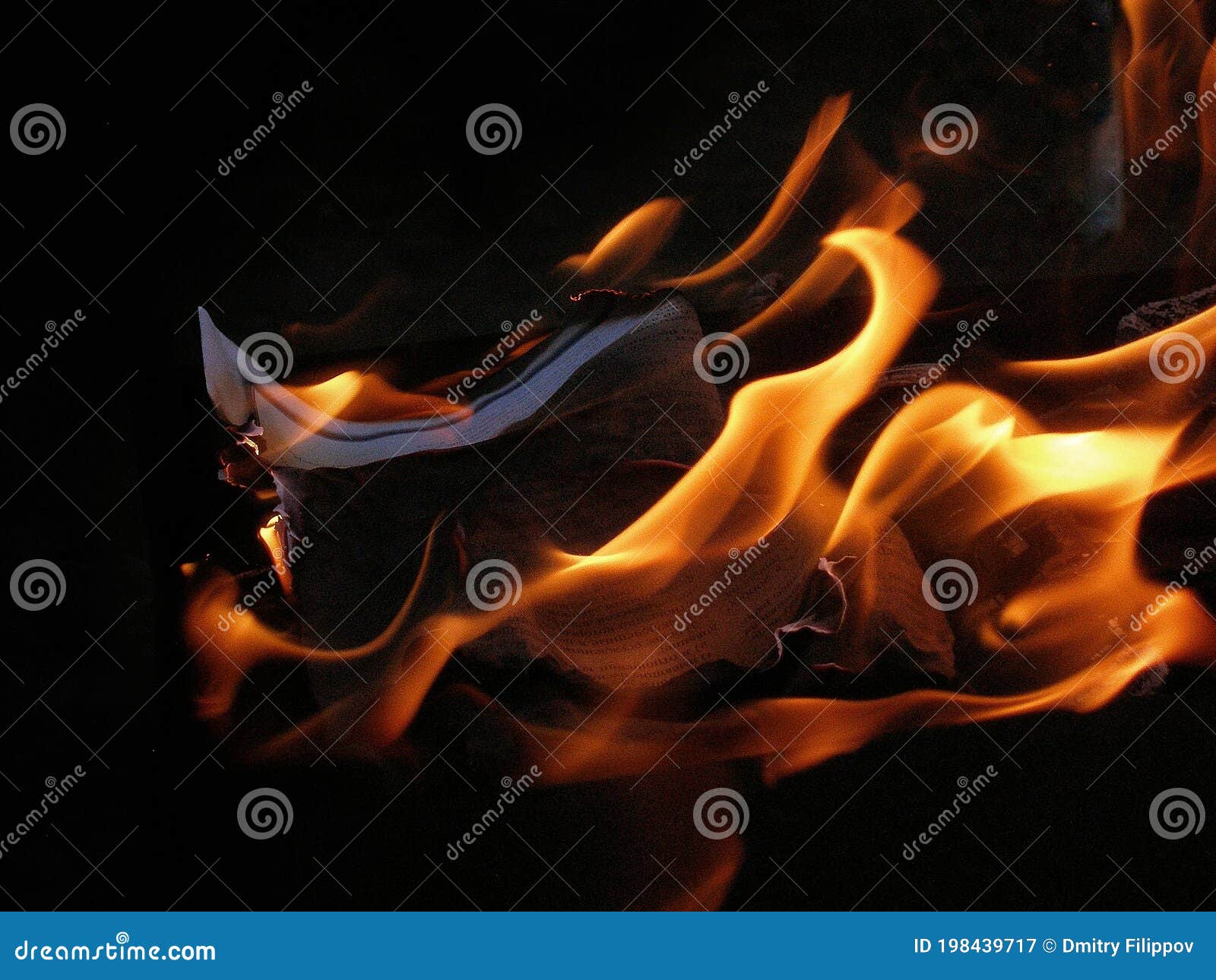 Burning Paper. Paper in a Fire. Stock Image - Image of burning, power ...