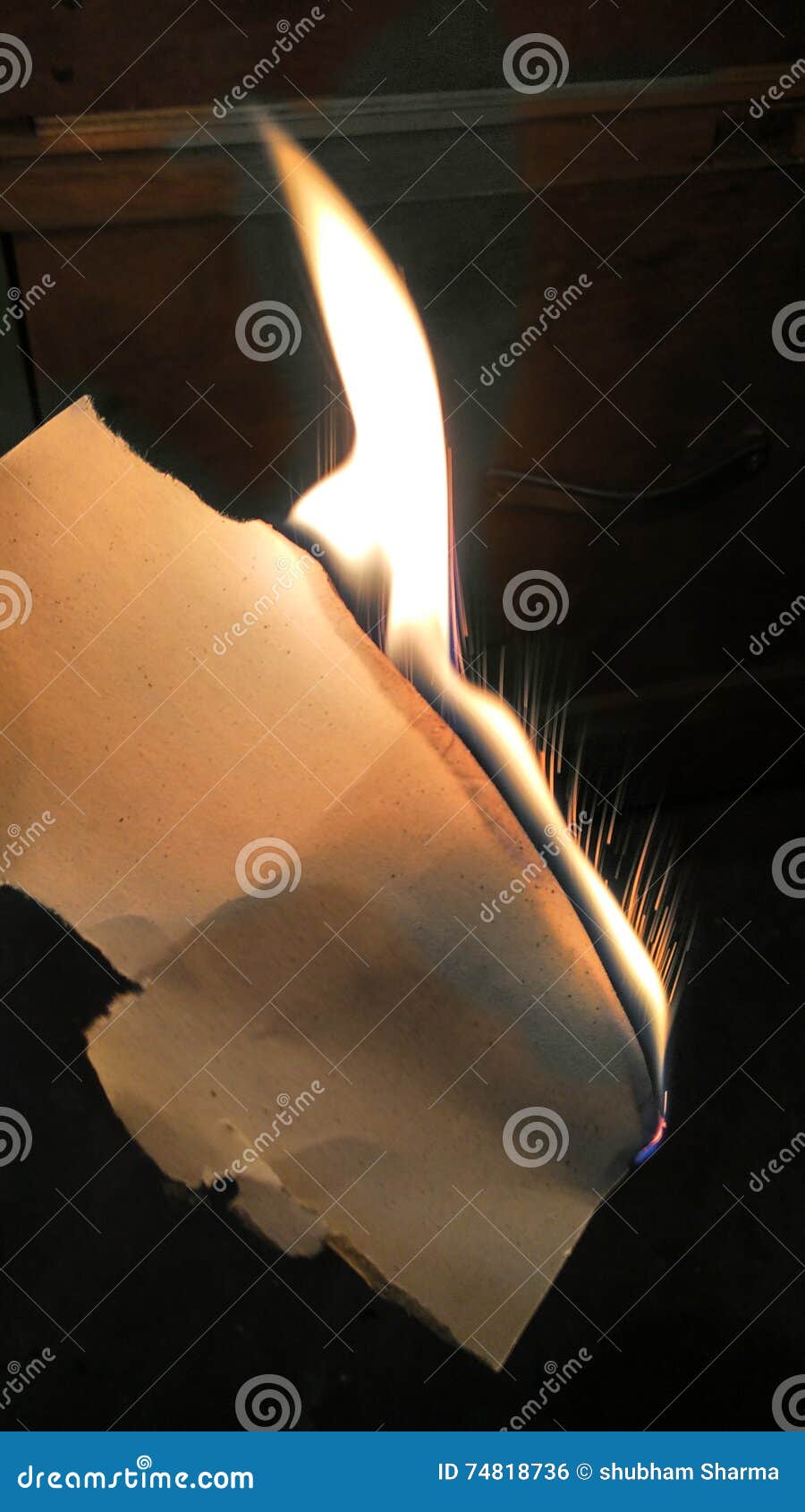 Burning paper stock photo. Image of paper, burn, independence - 74818736
