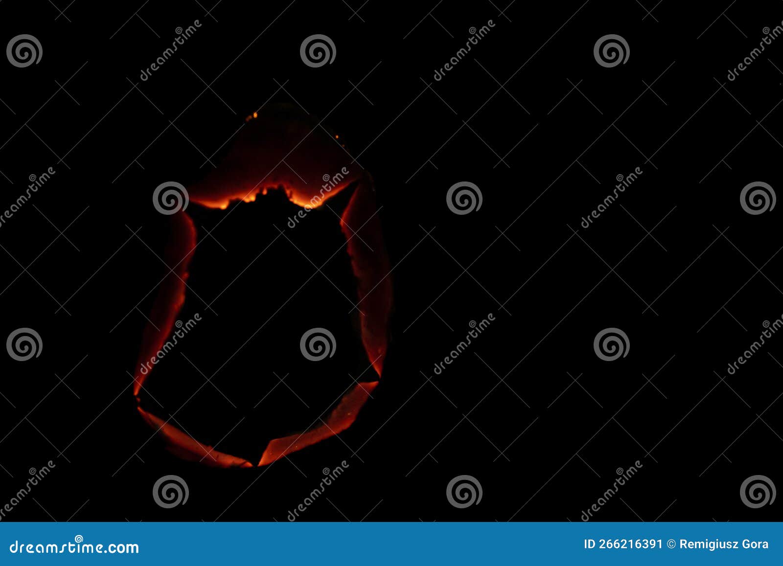 Burning Paper, Glowing Edge of Paper on a Black Background Stock Image ...