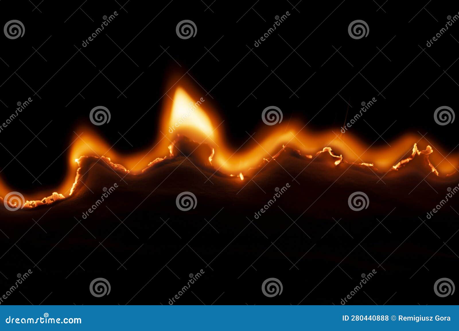 Burning Paper, Glowing Edge of Paper on a Black Background Stock Photo ...