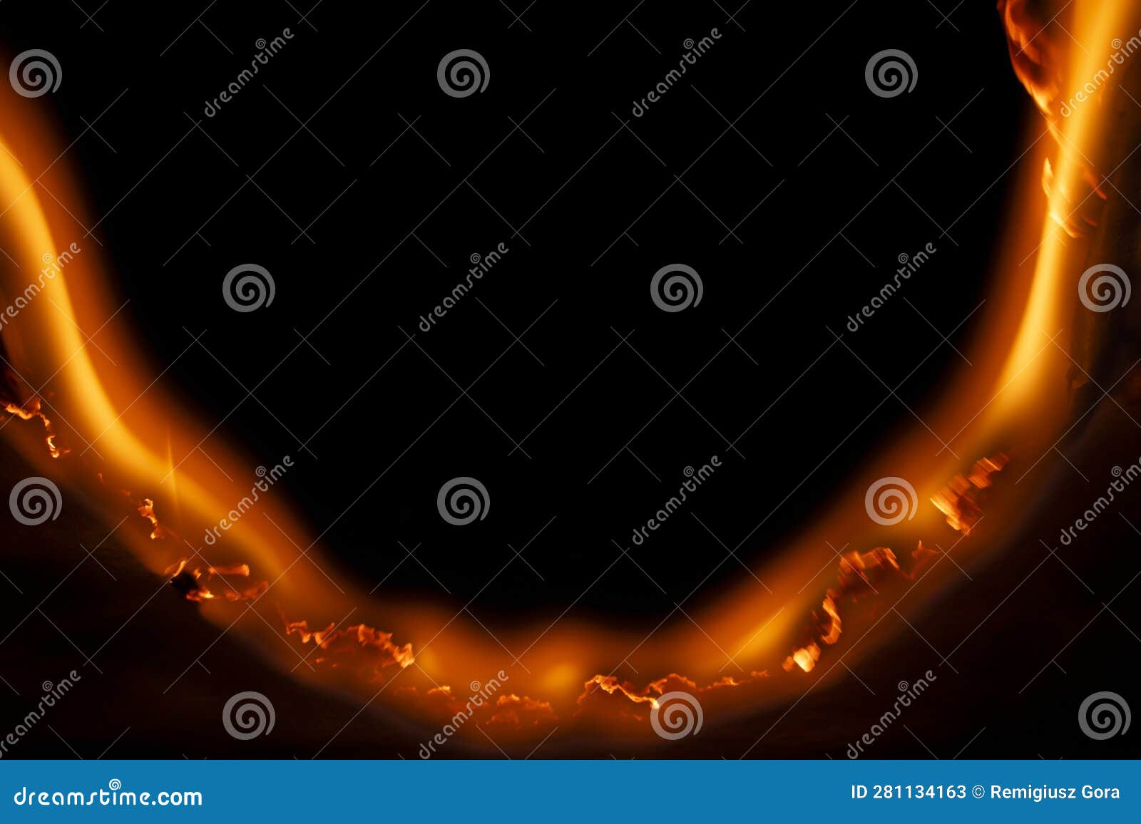 Burning Paper, Glowing Edge of Paper on a Black Background Stock ...
