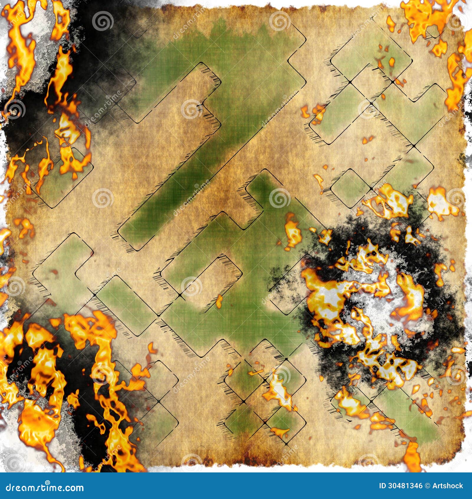 Burning paper stock illustration. Illustration of textured - 30481346