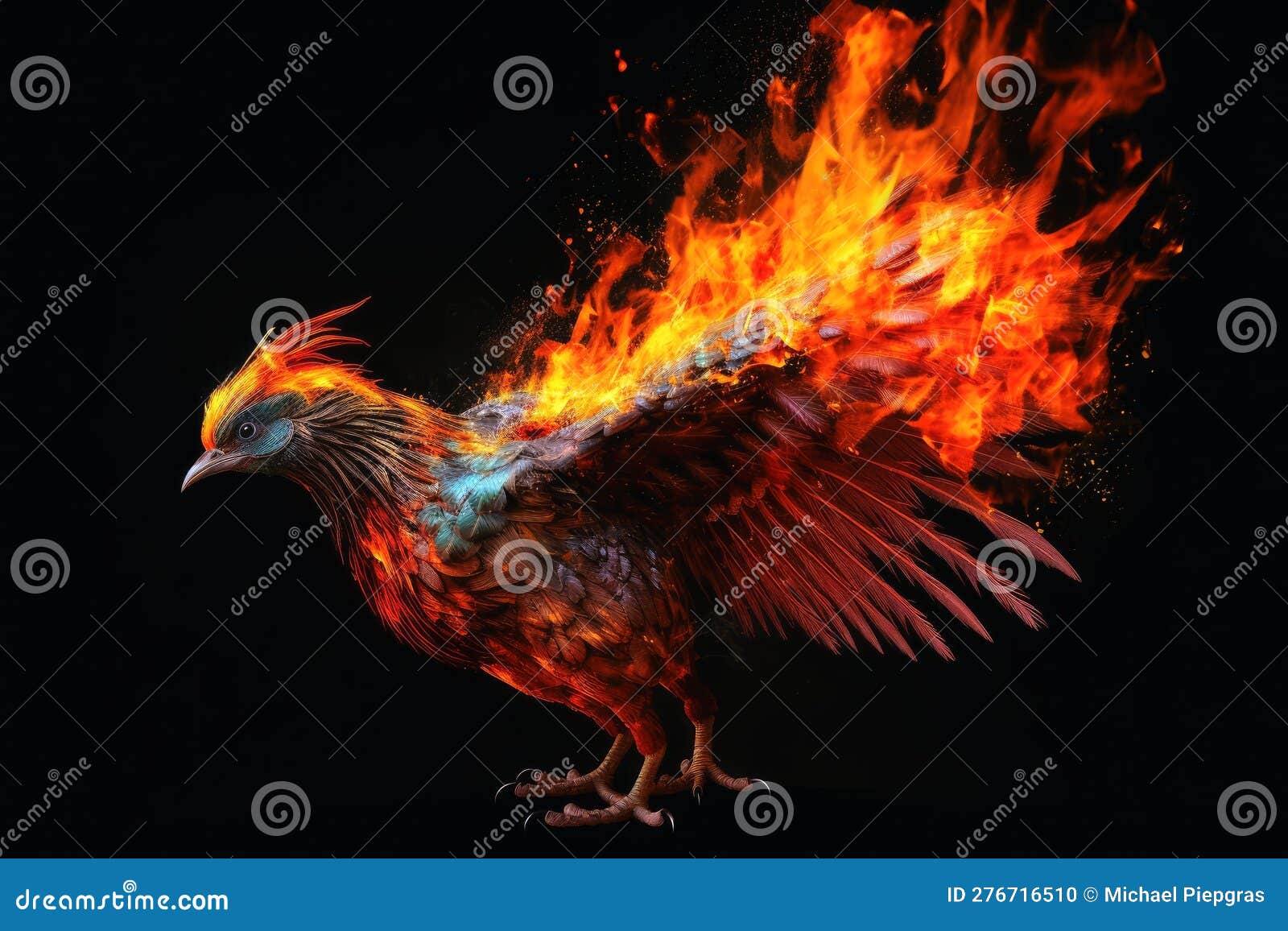 A Burning Phoenix Birds from the Ashes Created with Generative AI ...