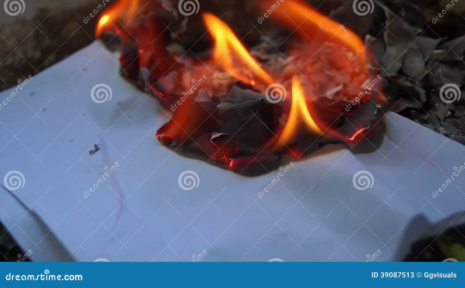 Burning Piece of Paper stock video. Video of macro, burning - 39087513