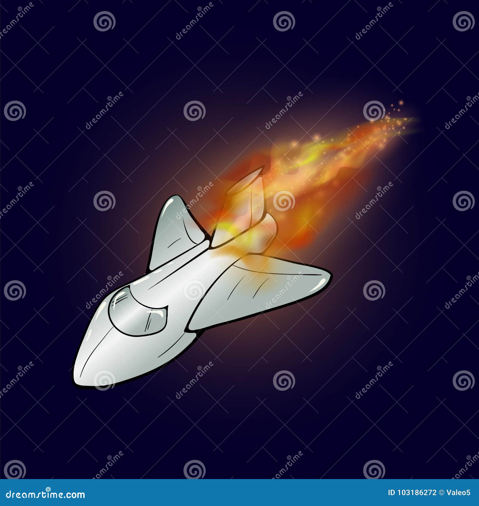 Burning Plane with Fire Flame Stock Illustration - Illustration of ...