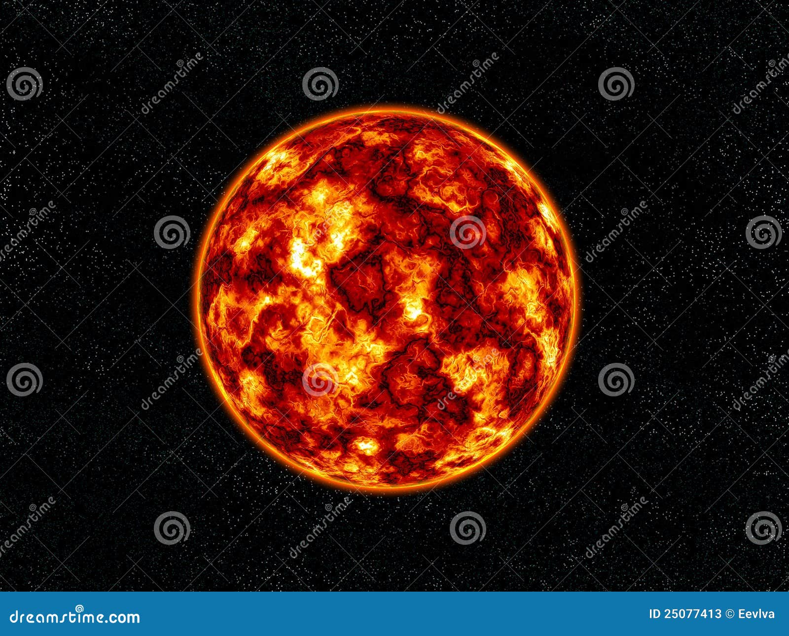 Burning planet. stock illustration. Illustration of black - 25077413