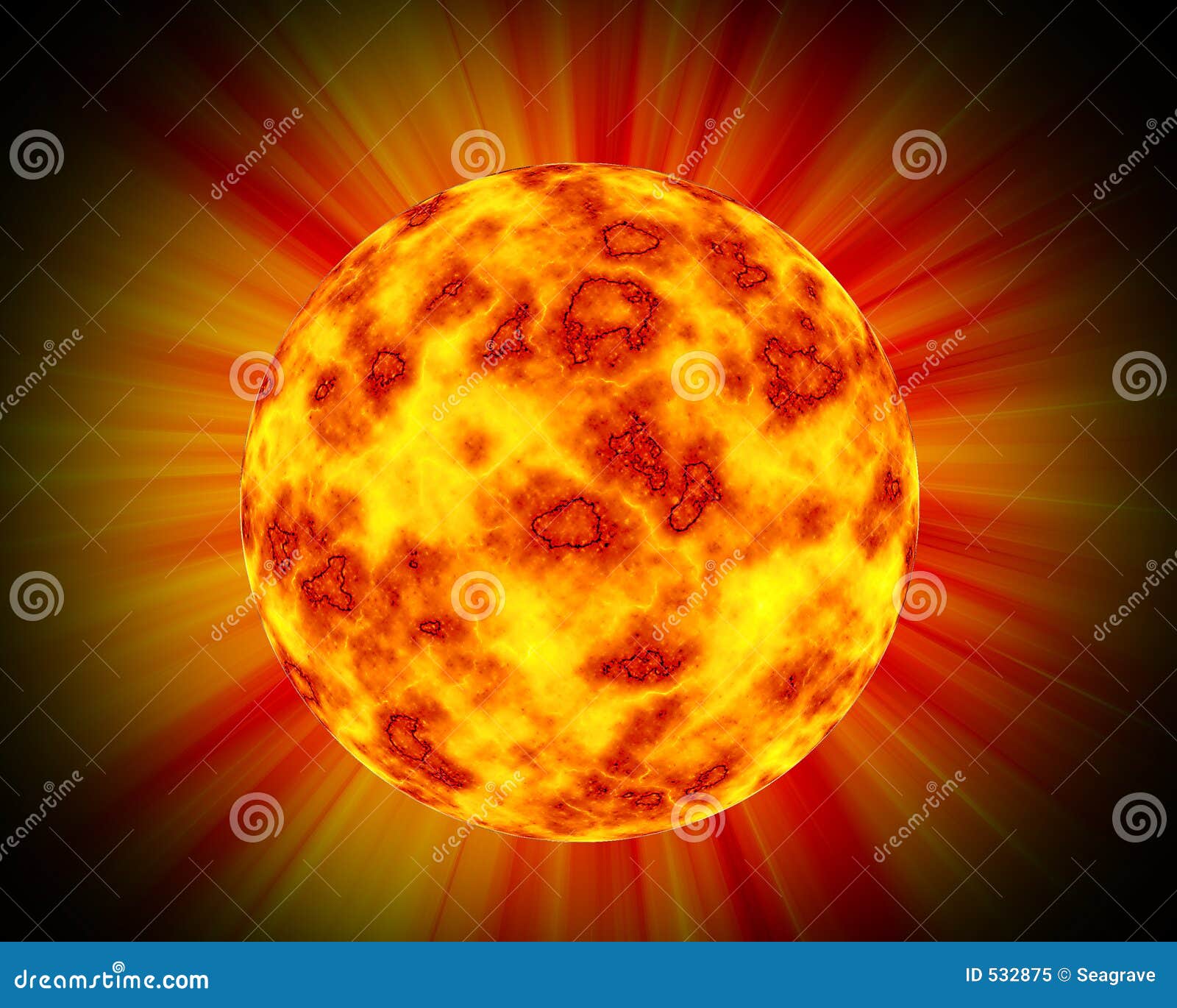 Burning planet stock illustration. Illustration of orange - 532875
