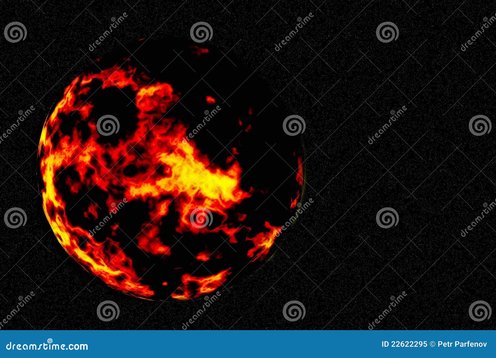 Burning planet, Apocalypse stock illustration. Illustration of planet ...