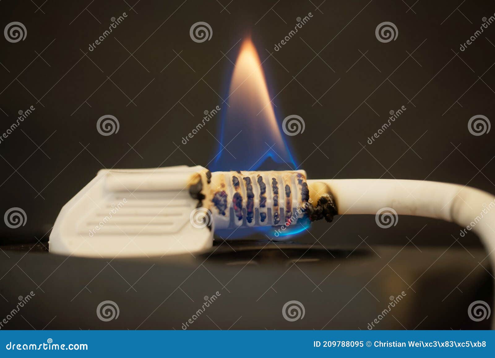 Burning Plug Socket with a Flame Stock Image - Image of power, isolated ...
