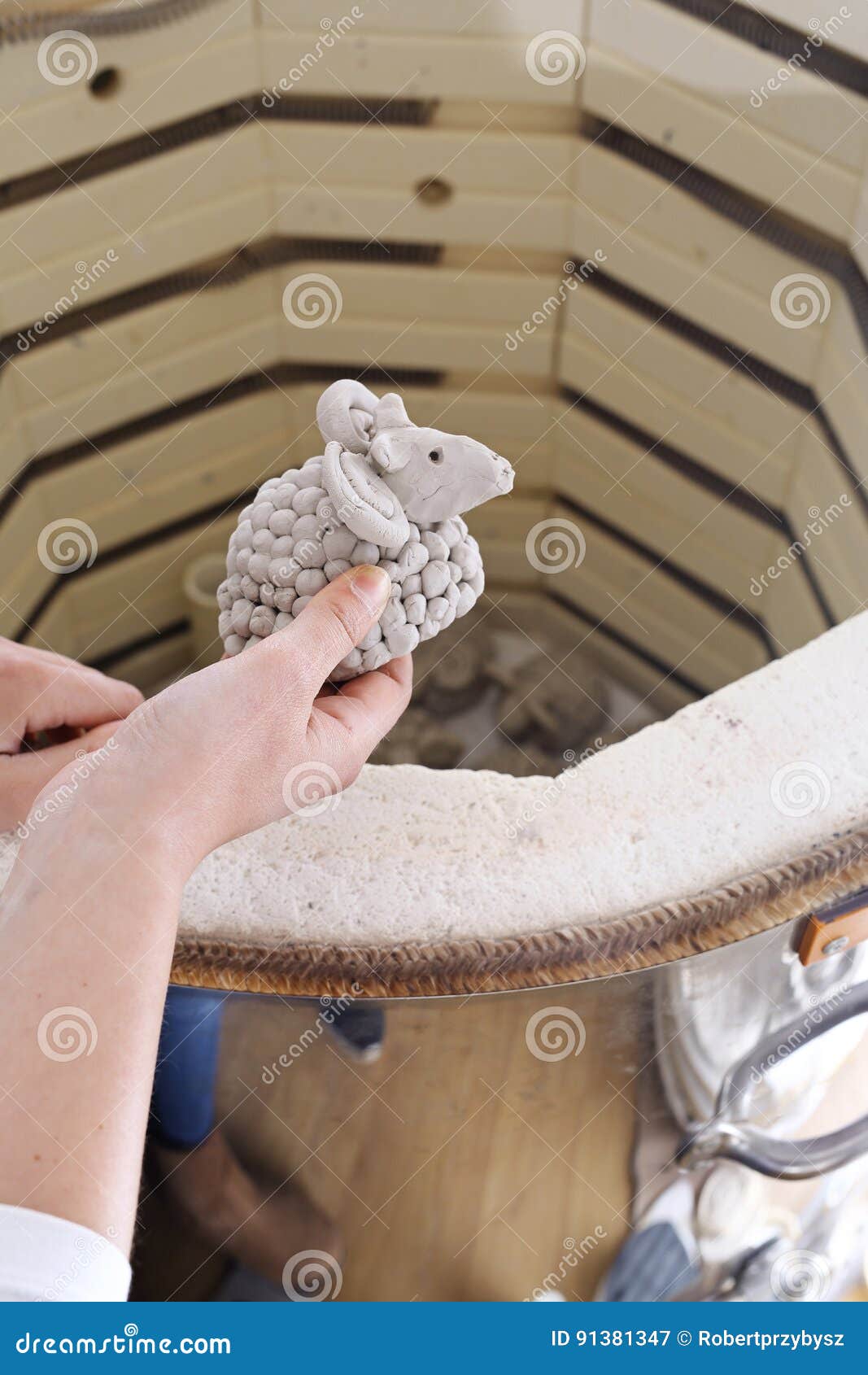 Burning Pottery in the Oven. Stock Image - Image of ceramics, molded ...