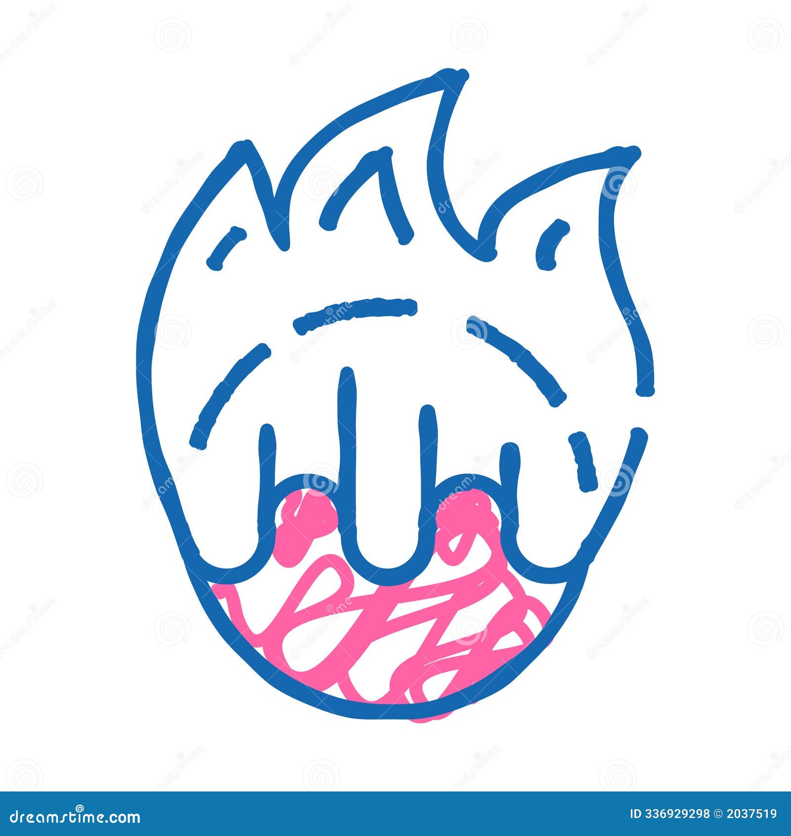 Burning Projectile Icon Doodle Illustration Stock Vector - Illustration ...