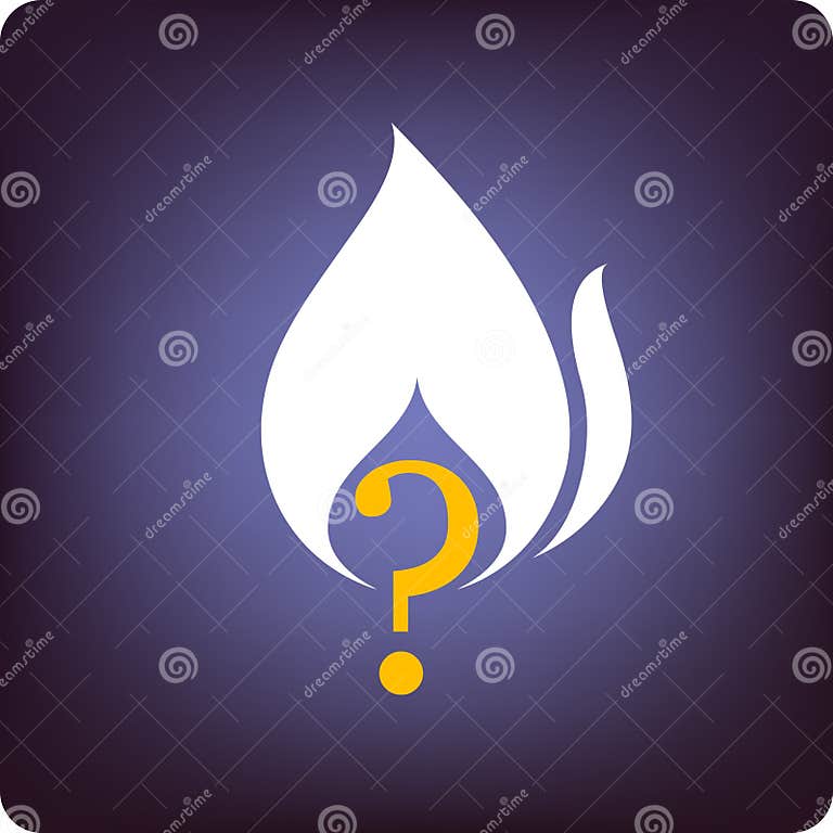 Burning question stock vector. Illustration of burn, mark - 5117482