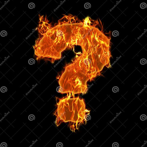 Burning question mark stock illustration. Illustration of ignite - 13781654