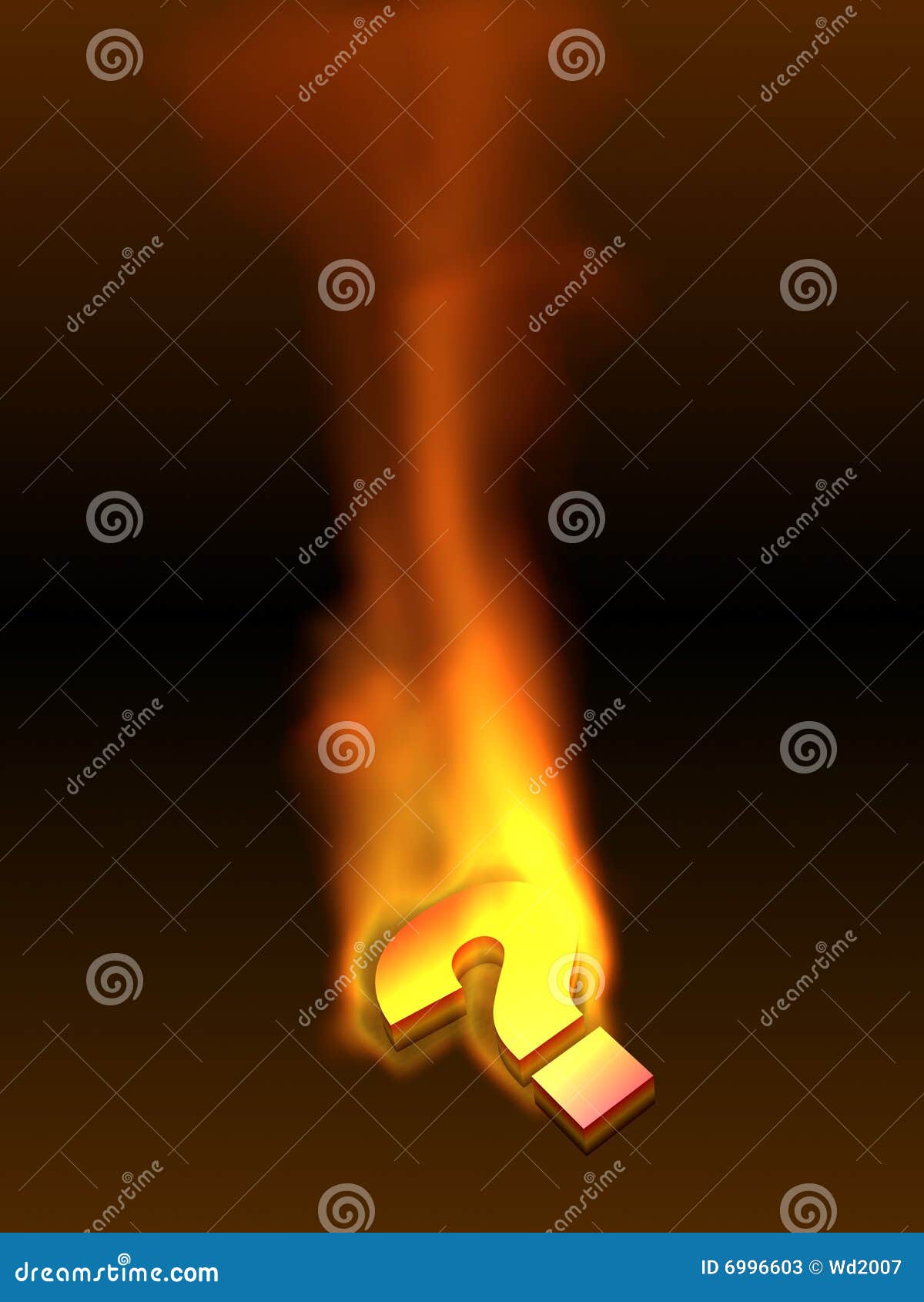 Burning question mark icon stock illustration. Illustration of ...