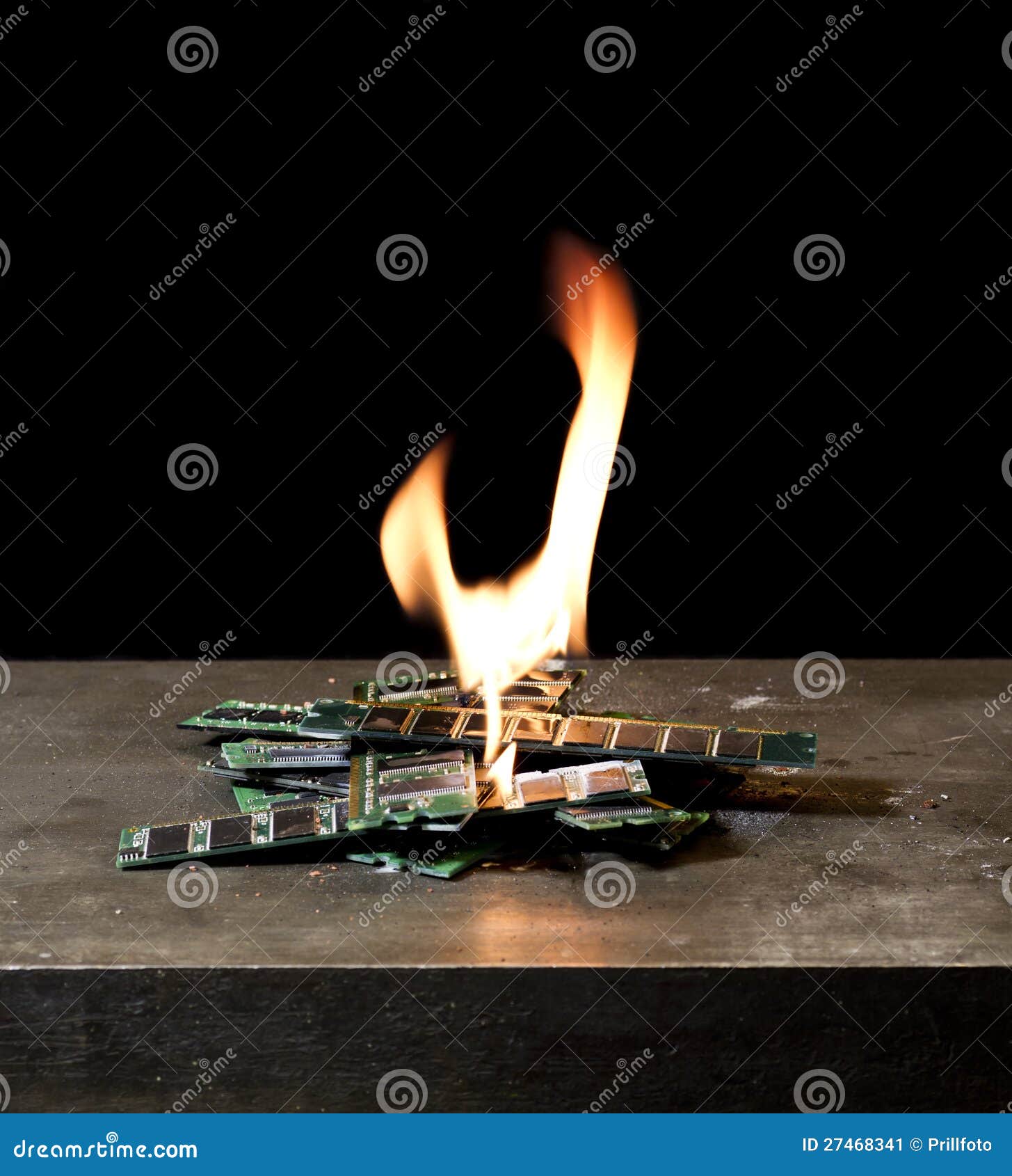Burning RAM-sticks stock image. Image of electrical, error - 27468341