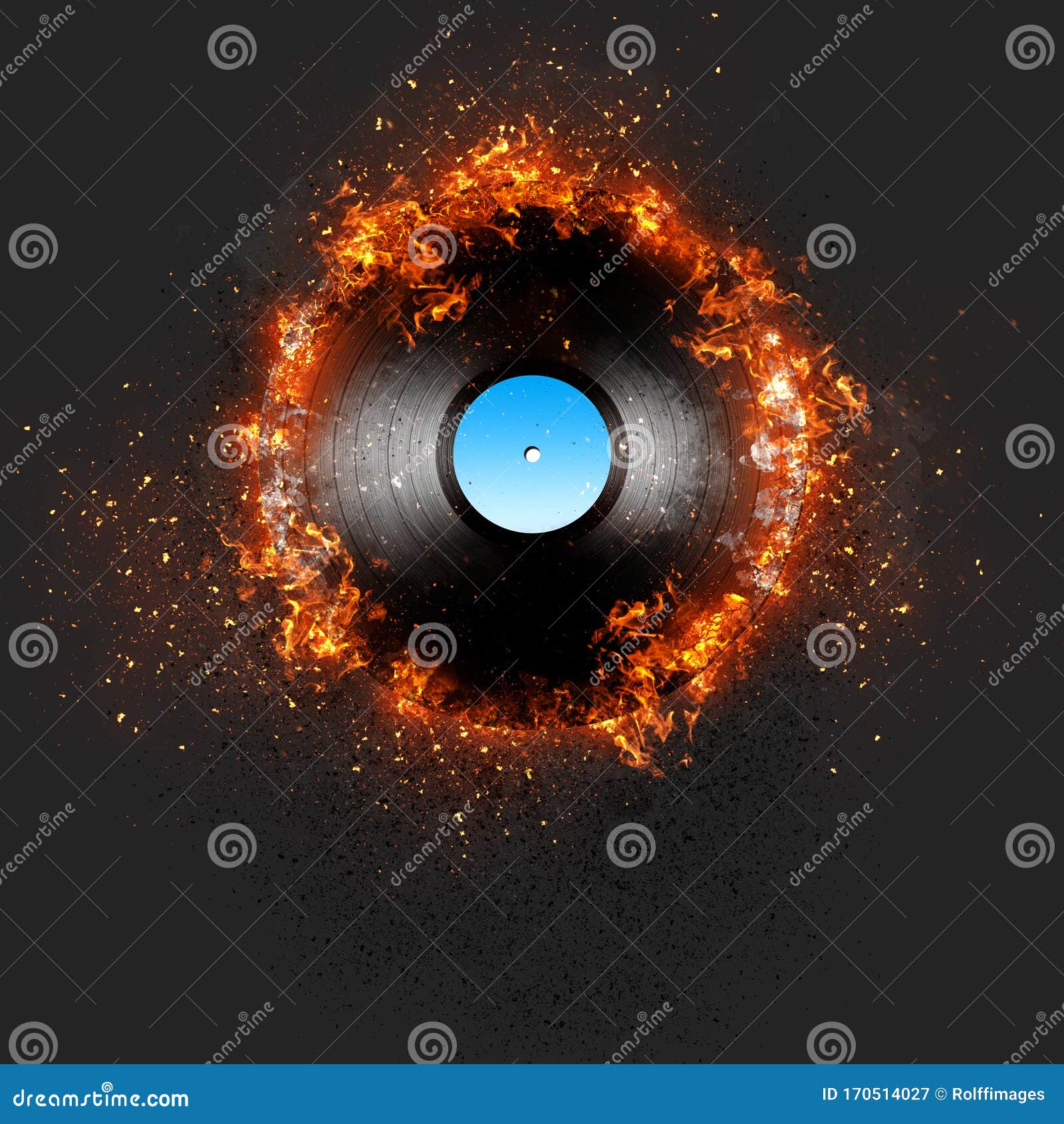 Burning Record stock illustration. Illustration of album - 170514027