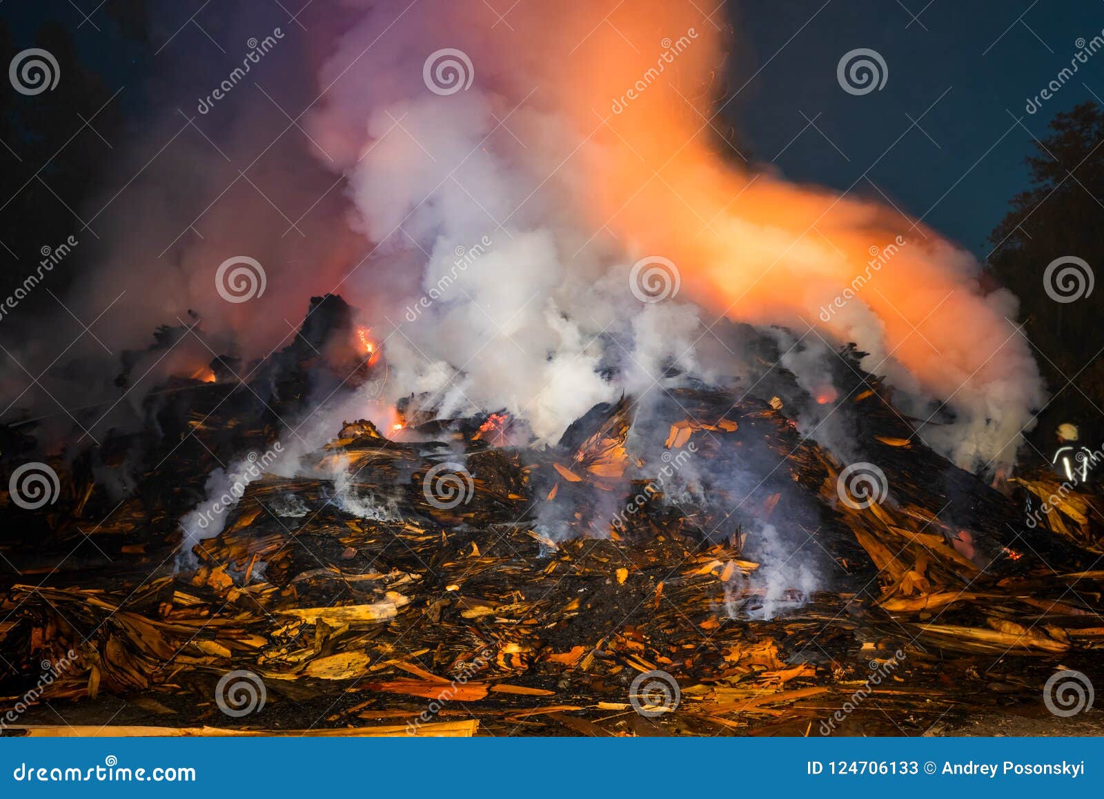 Burning Recyclable Materials Stock Image - Image of black, pollution ...