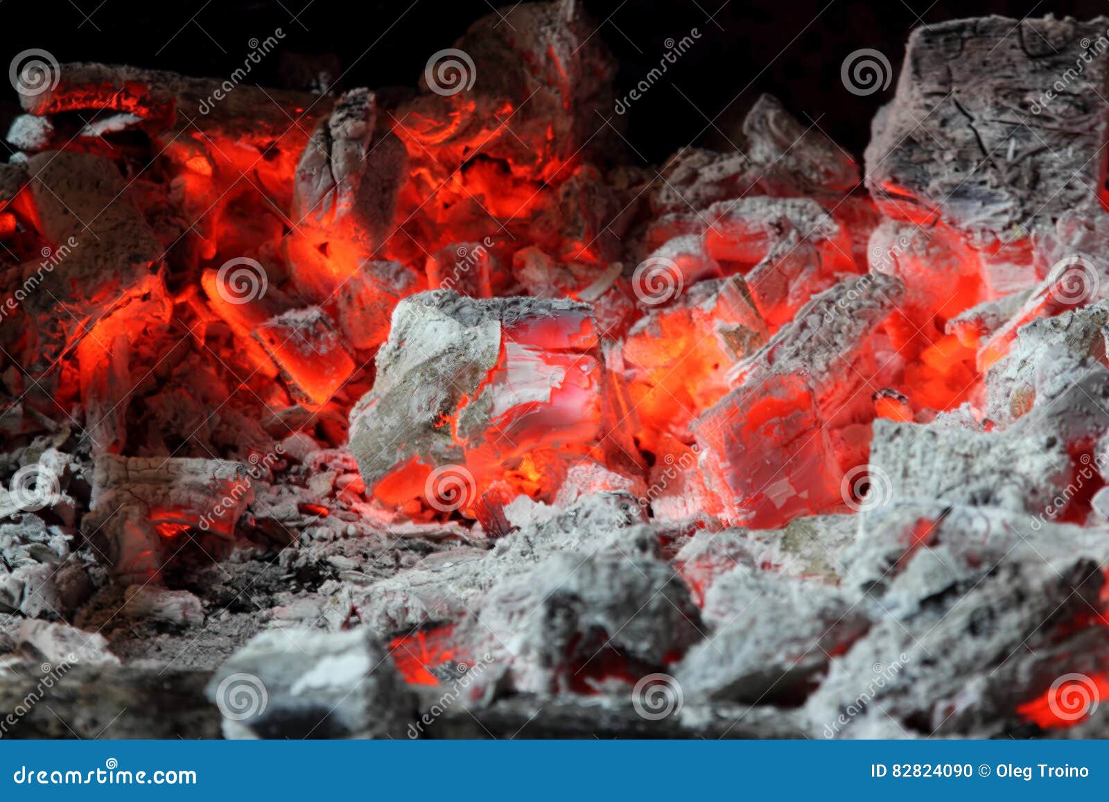 Burning Red Coals of a Fire Stock Photo - Image of burnt, spark: 82824090