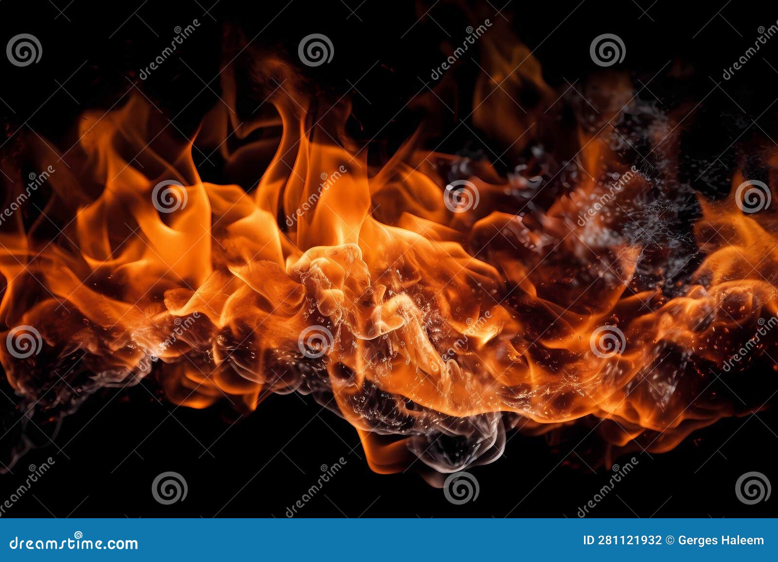 Burning Red Hot Sparks Fly from a Big Fire, Fire Overlay Made with ...