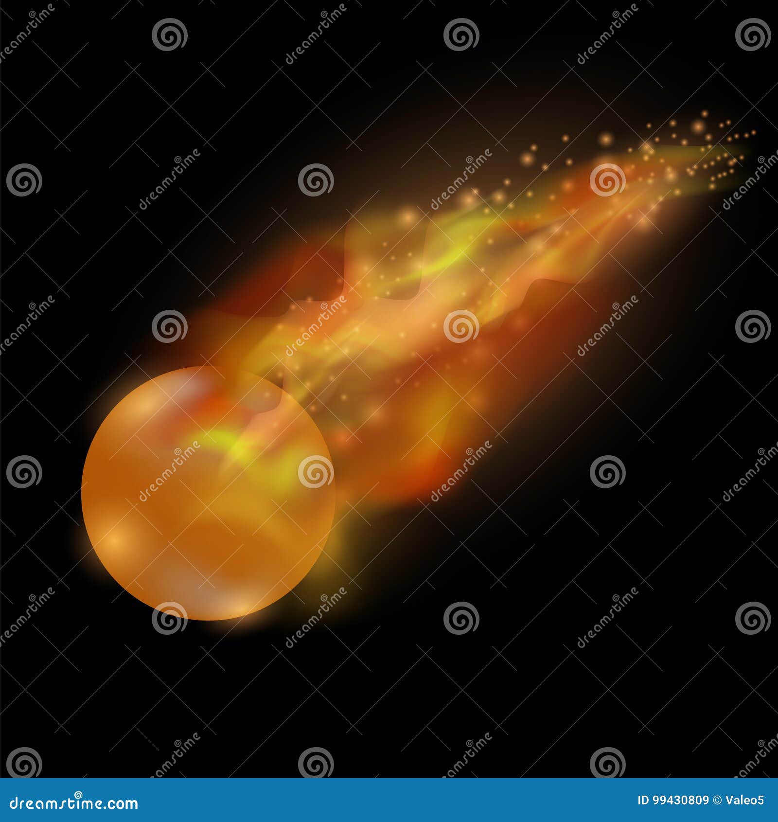 Burning Red Sphere. Ball on Fire Flame Stock Vector - Illustration of ...