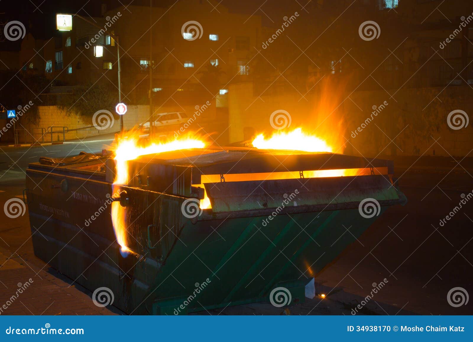 Burning rubbish dump stock photo. Image of ramat, fire - 34938170