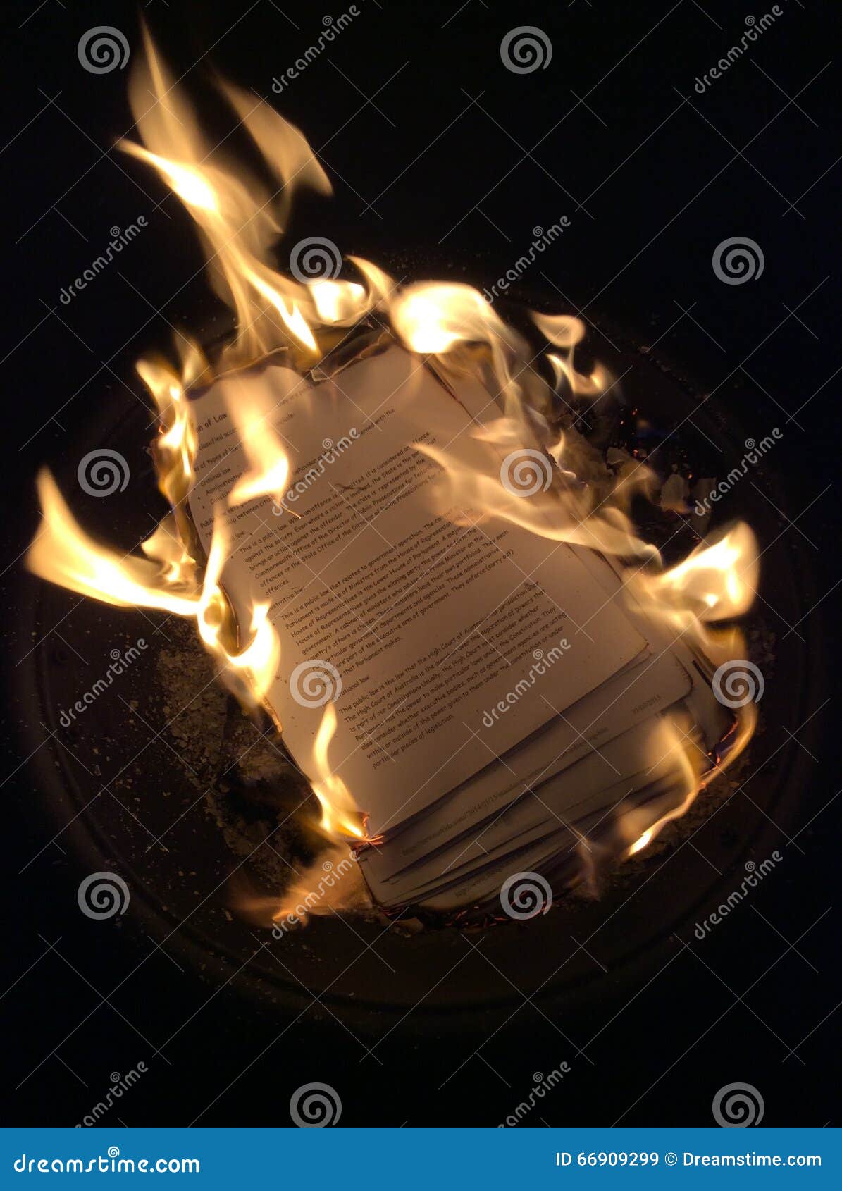 Burning School Work editorial stock image. Image of flame - 66909299