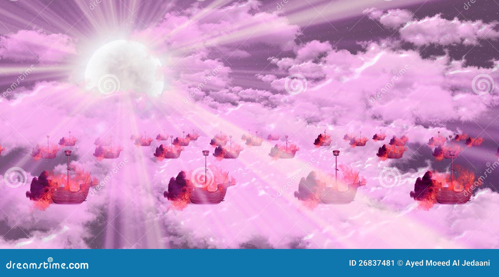 Sun And Moon. Sun With Rays. Crescent With Craters. Cartoon Sun And ...