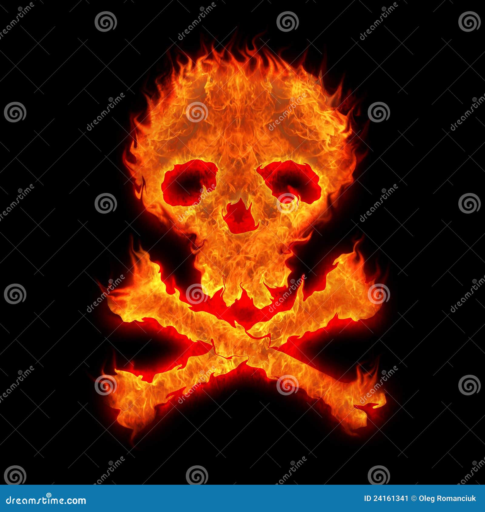 Burning skull stock illustration. Illustration of abstract - 24161341