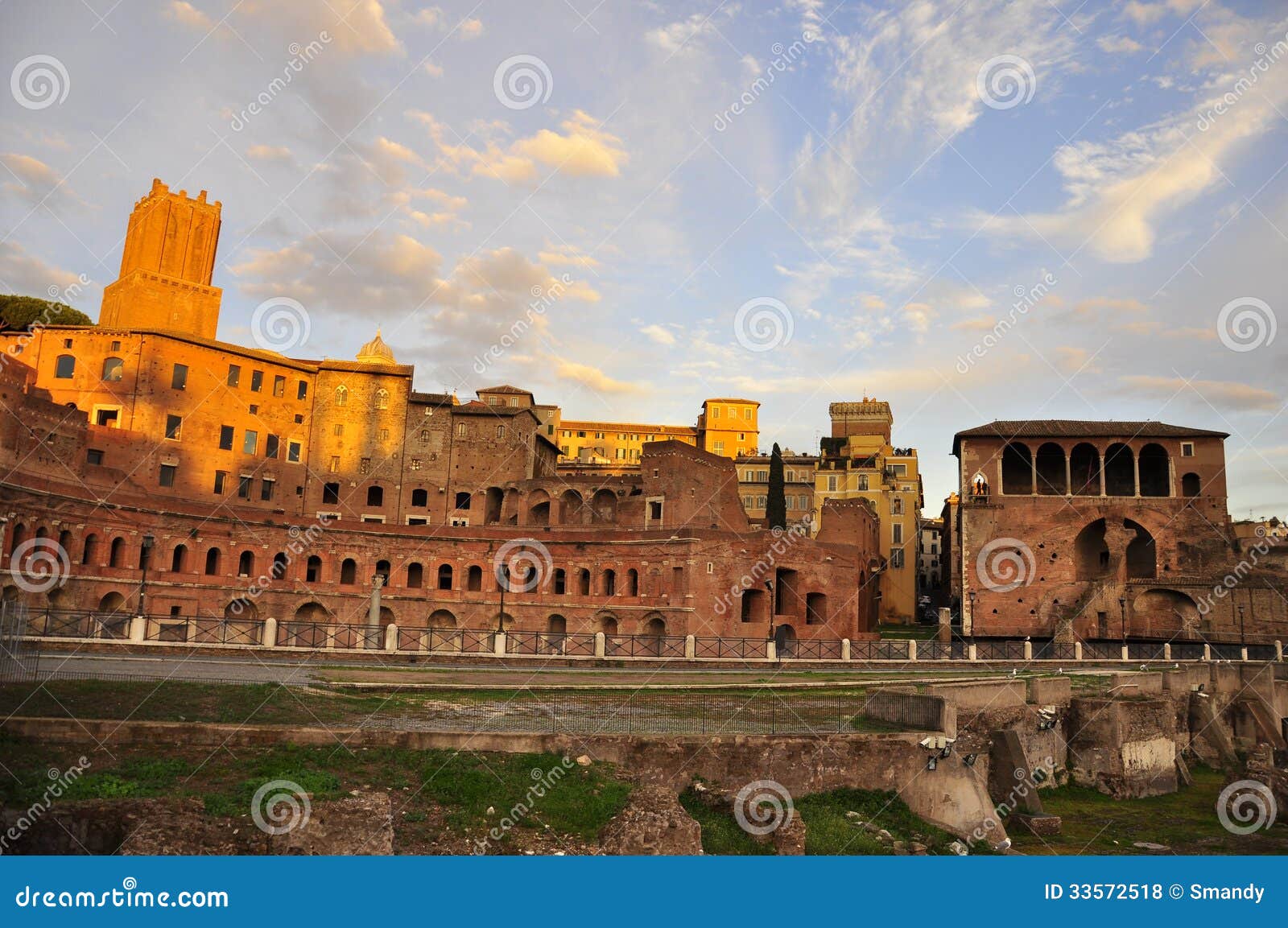 Burning Sky Over the Roman Forum Editorial Stock Photo - Image of ...
