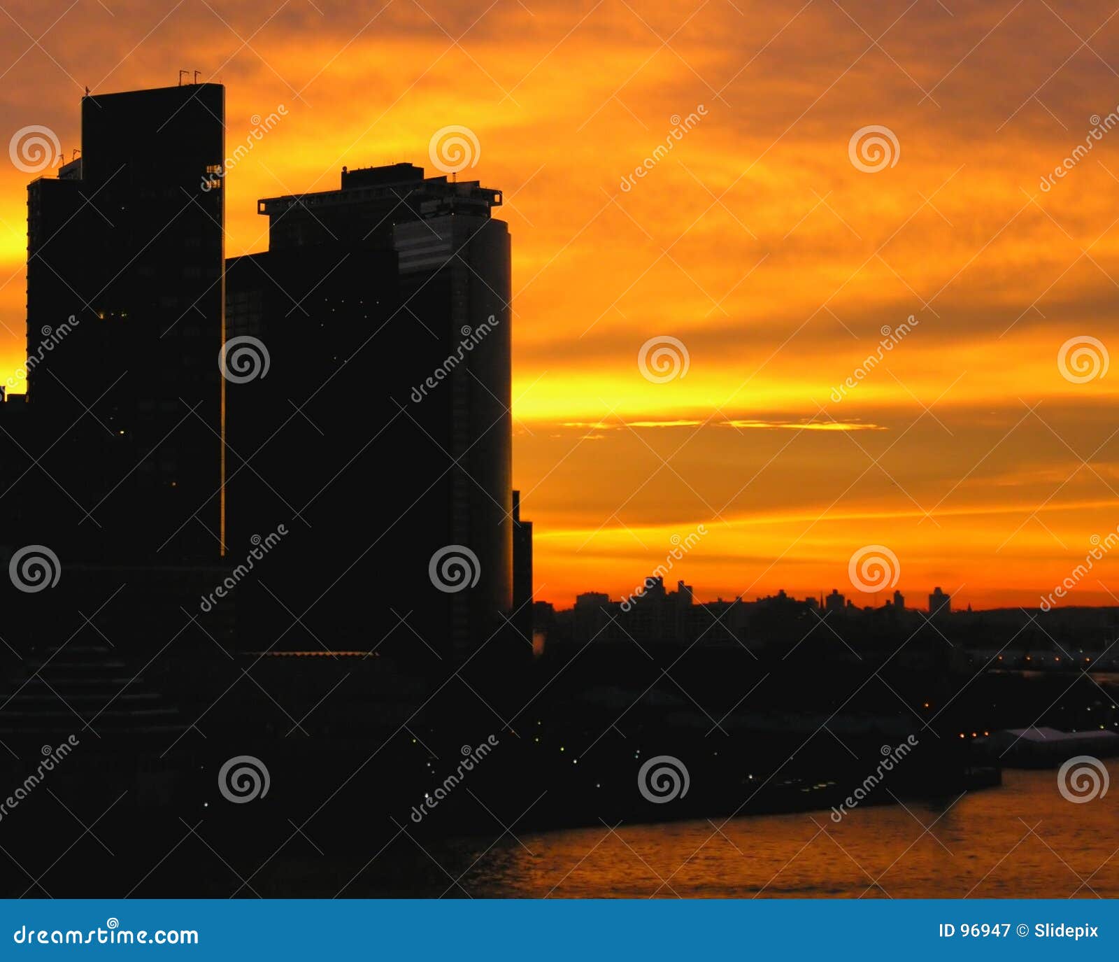 Burning City Skyline