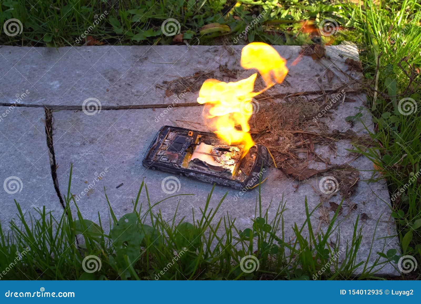 Burning Smartphone, Burning Mobile Phone Stock Image - Image of danger ...