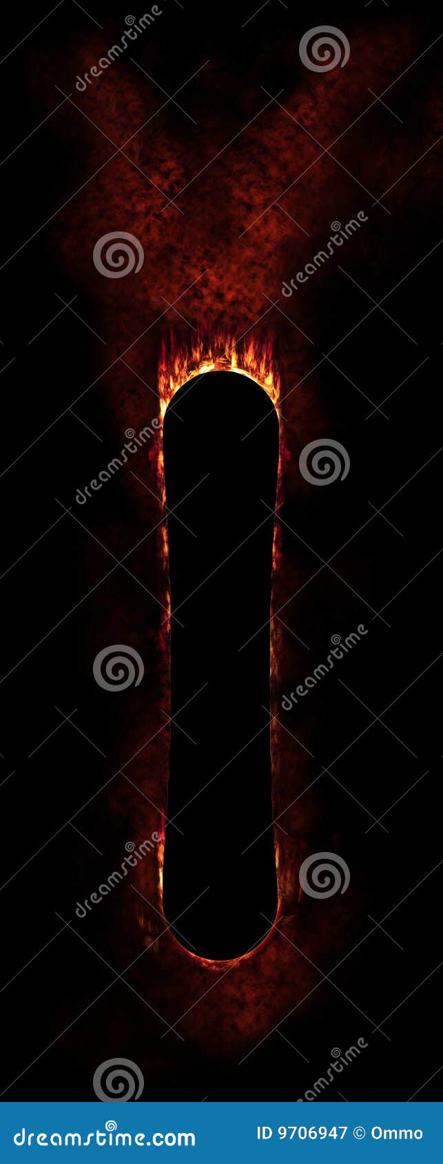 Burning Snowboard Sliding Fast As Hell Stock Illustration ...