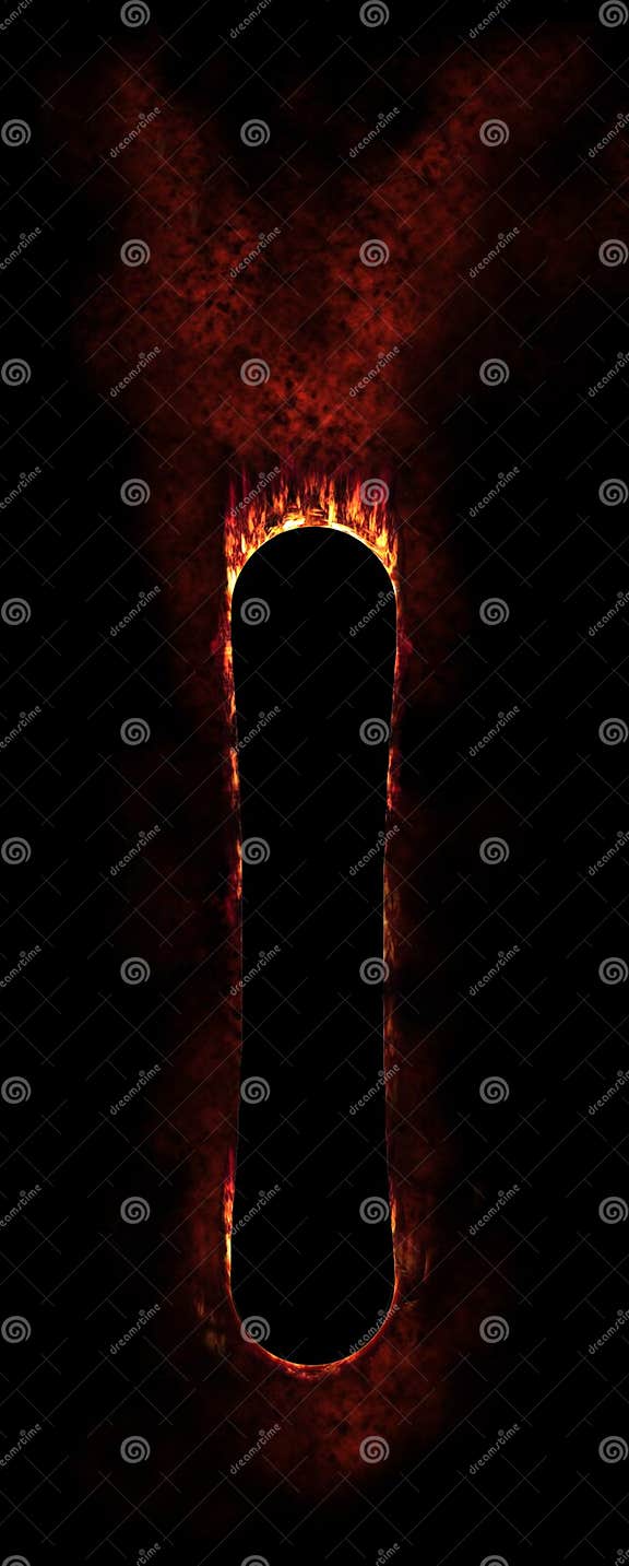 Burning Snowboard Sliding Fast As Hell Stock Illustration ...