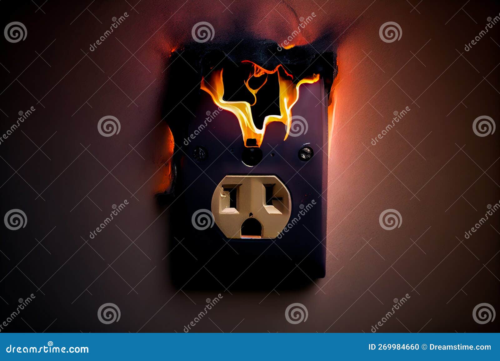 Burning Socket Illustration. Generative AI Stock Illustration ...