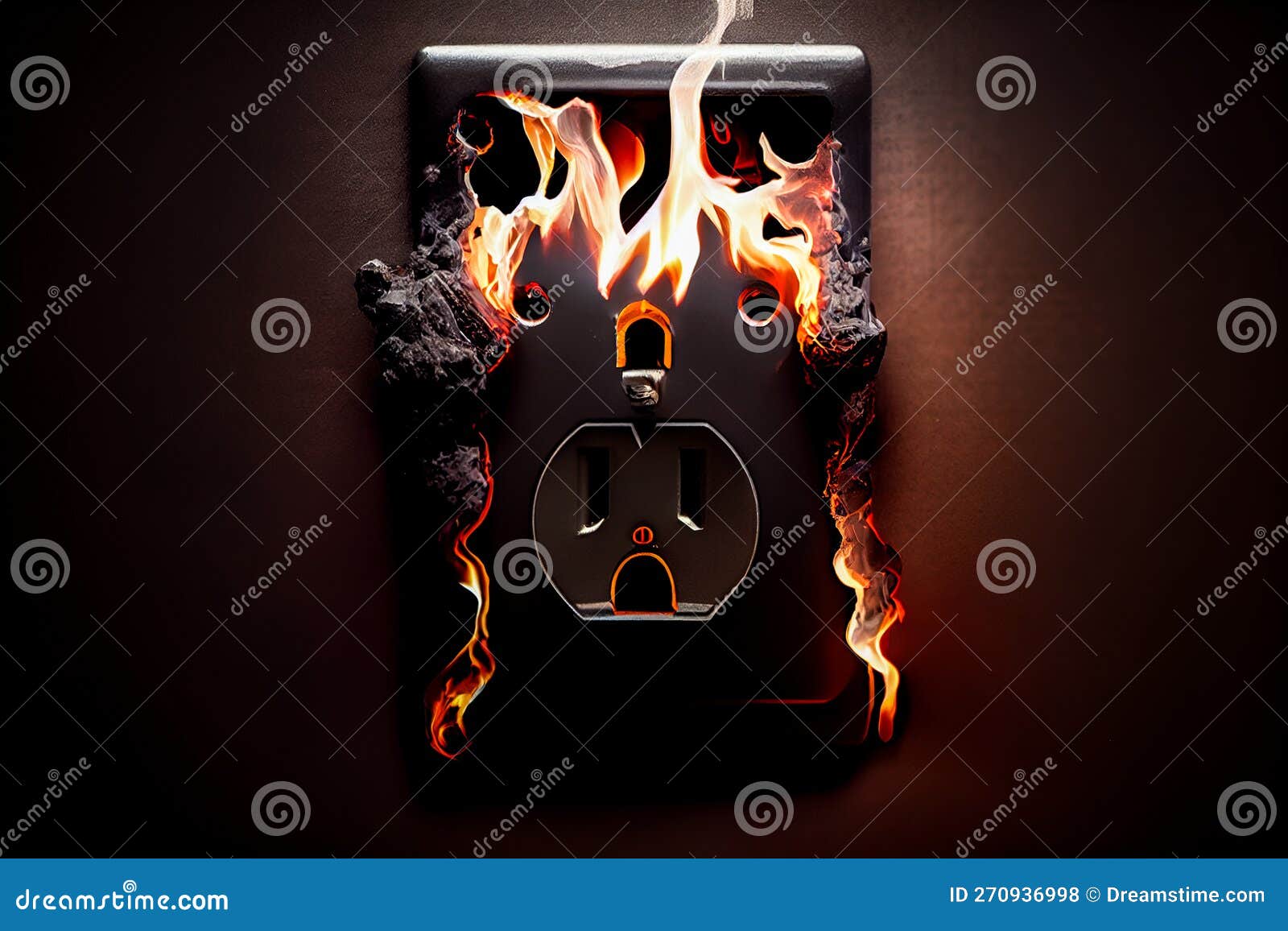 Burning Socket Illustration. Generative AI Stock Illustration ...