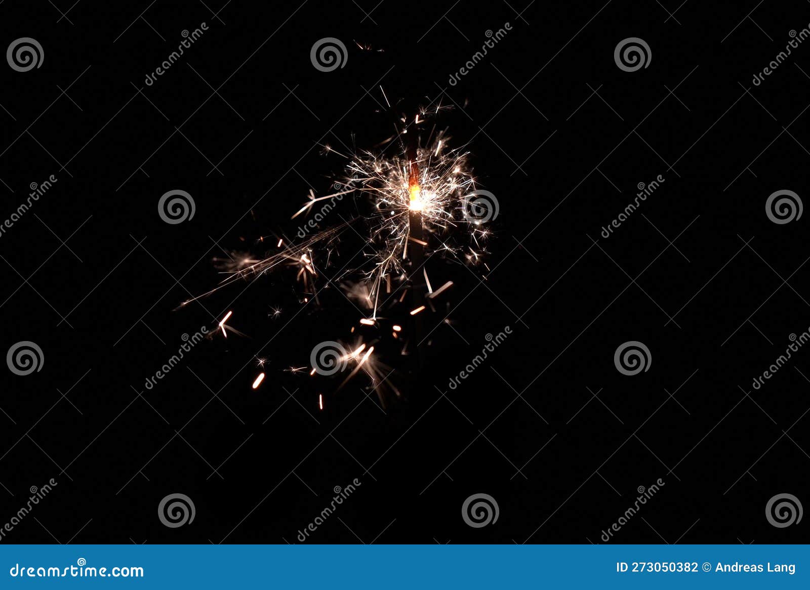 Burning Spark New Year Pyrotechnics for Festive Stock Photo - Image of ...