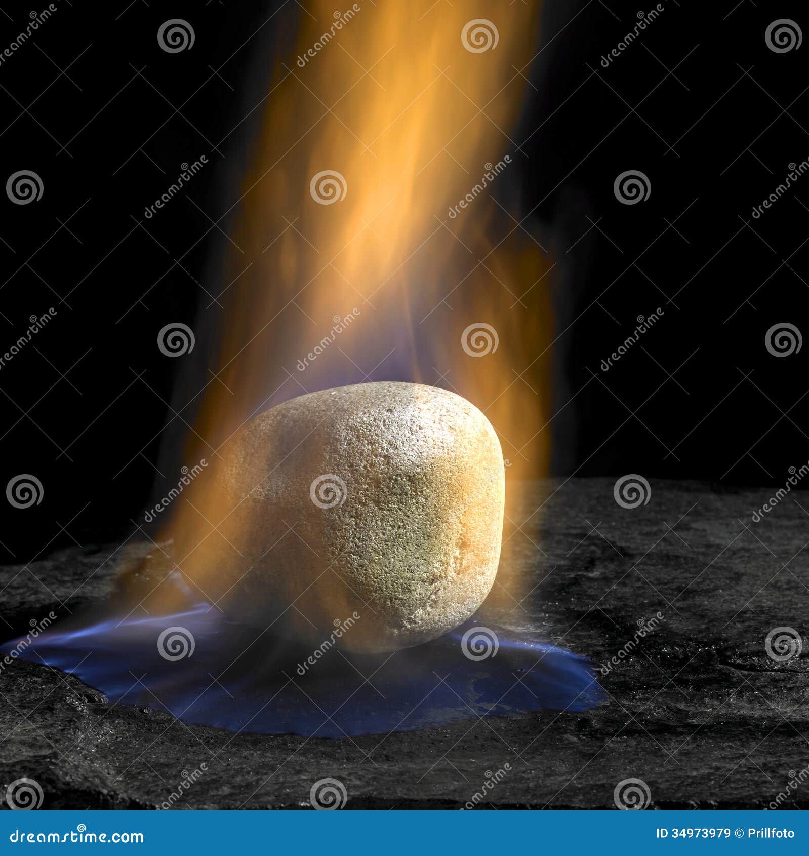 Burning stone stock image. Image of dark, light, burn - 34973979