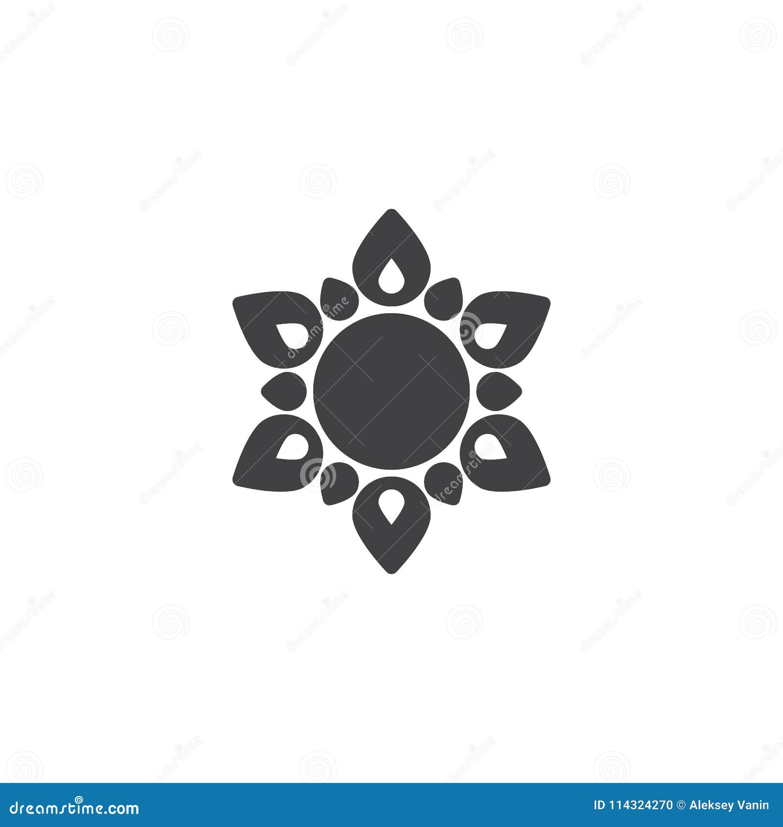 Burning sun vector icon stock vector. Illustration of flat - 114324270