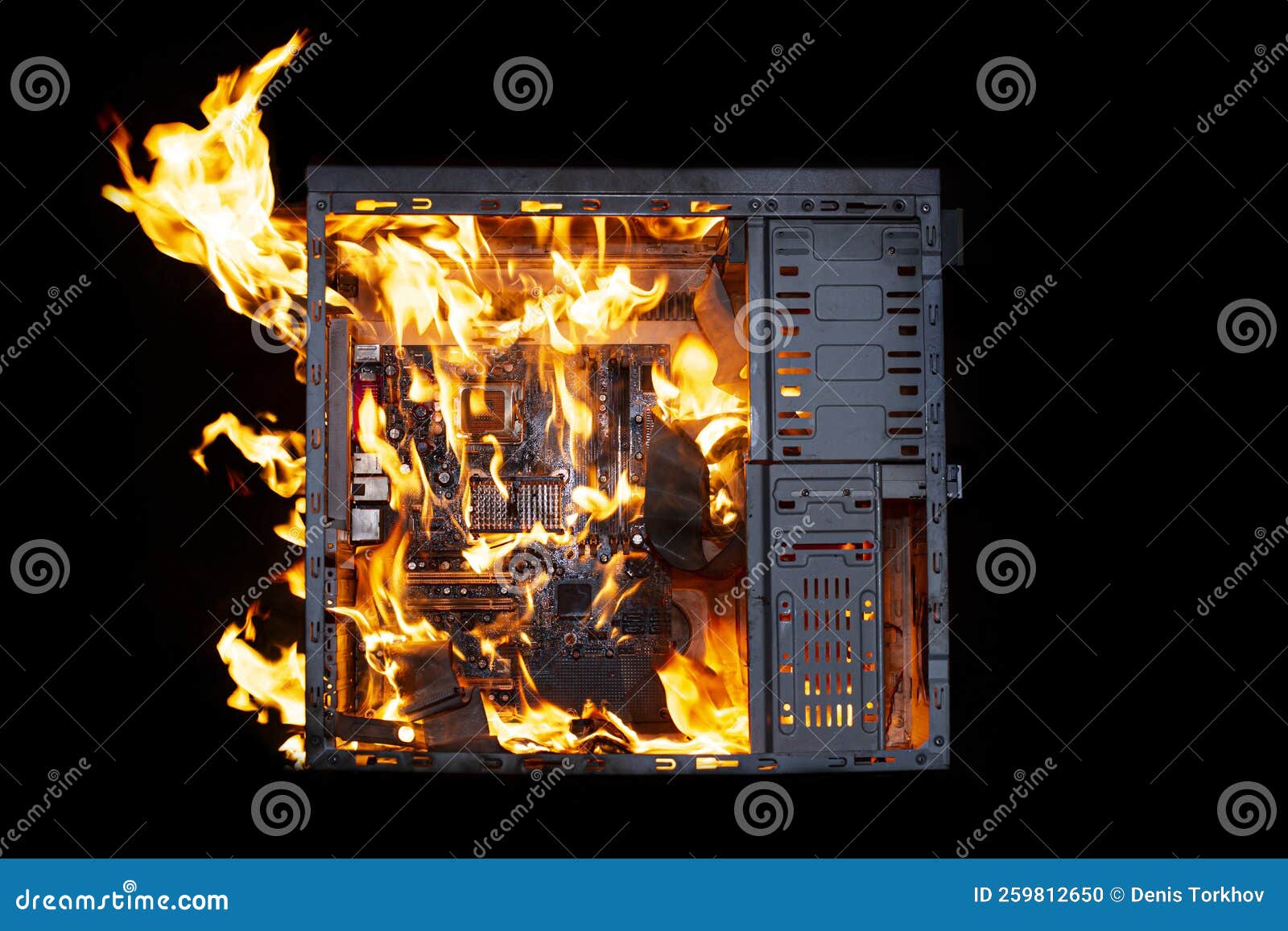 A Burning System Unit from a Computer from a Short Circuit and a Power ... A Burning System Unit from a Computer from a Short Circuit and a Power ...